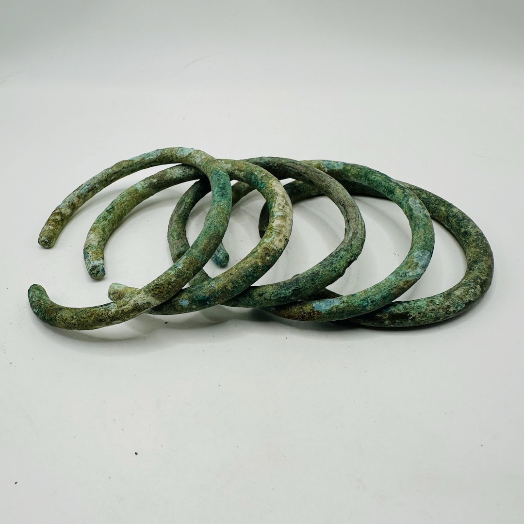 Five Piece Old Antique Rare Ancient Viking Bra Bronze Bracelet Fafnir ...