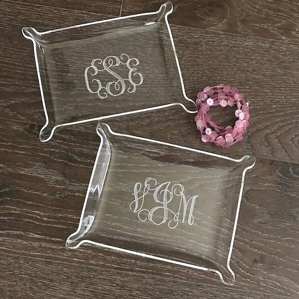 Acrylic Monogram Tray - Etsy