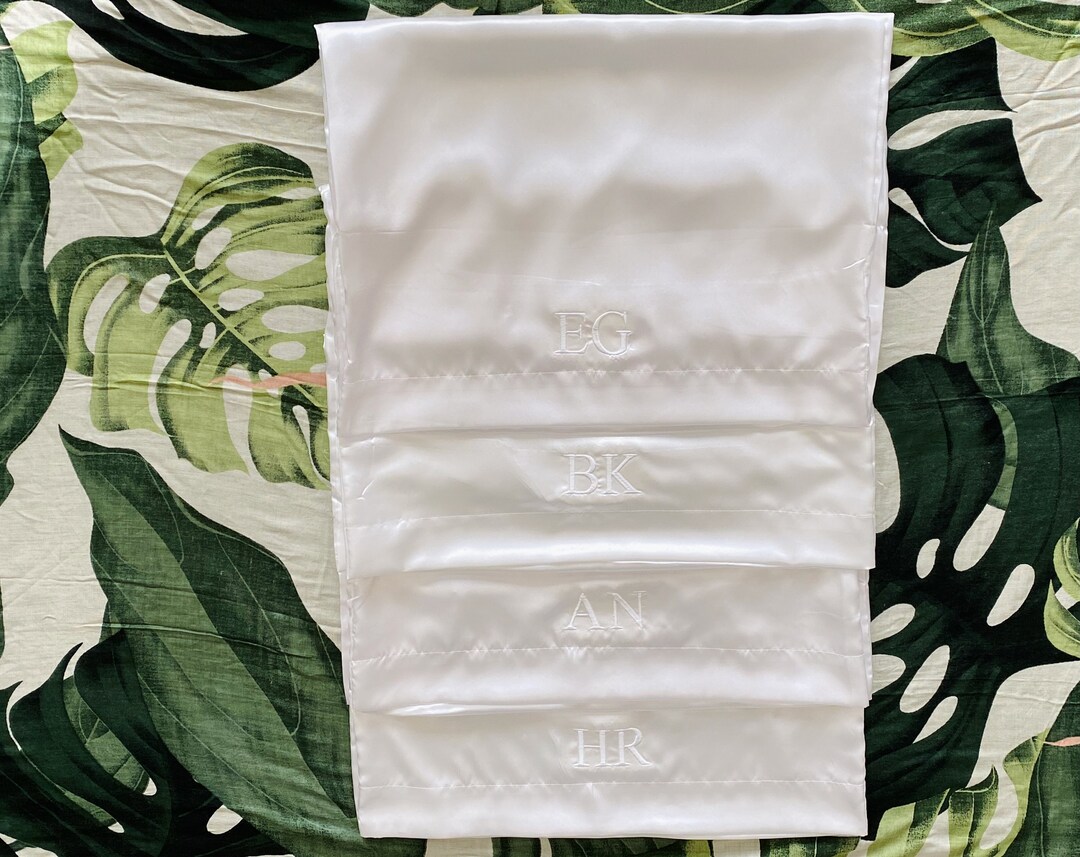 Satin Pillowcase With TWO Letter Monogram Personalized Pillowcase ...