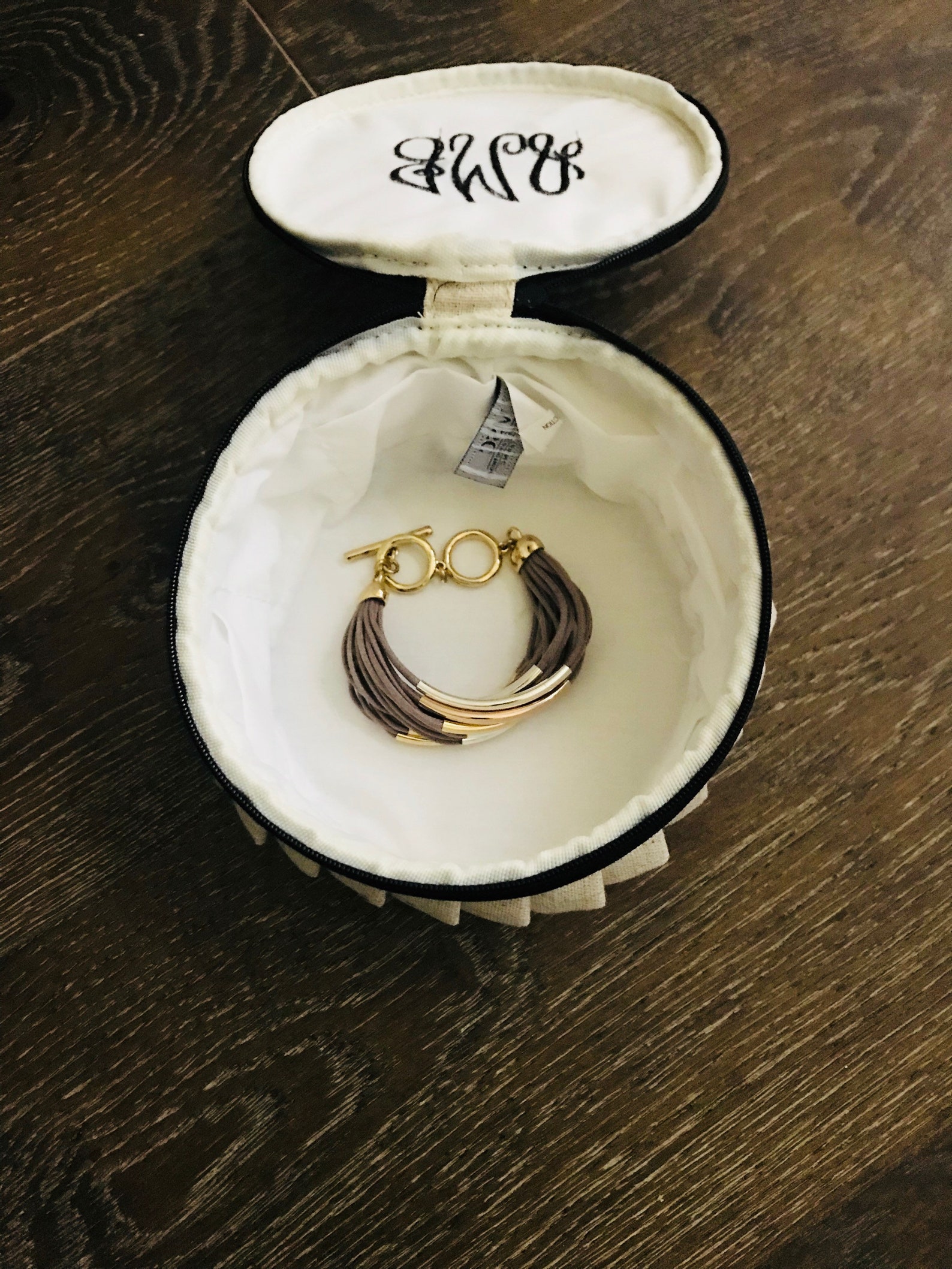 Monogram Jewelry Case Linen Ruffle Jewelry Holder Travel - Etsy