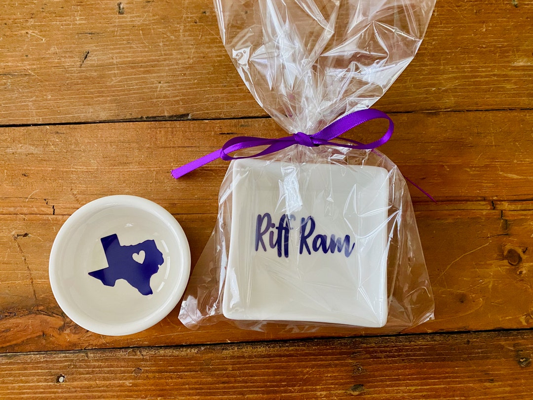 Horned Frogs, TCU Riff Ram Dish Jewelry Dish Ring Dish Graduation Gift ...