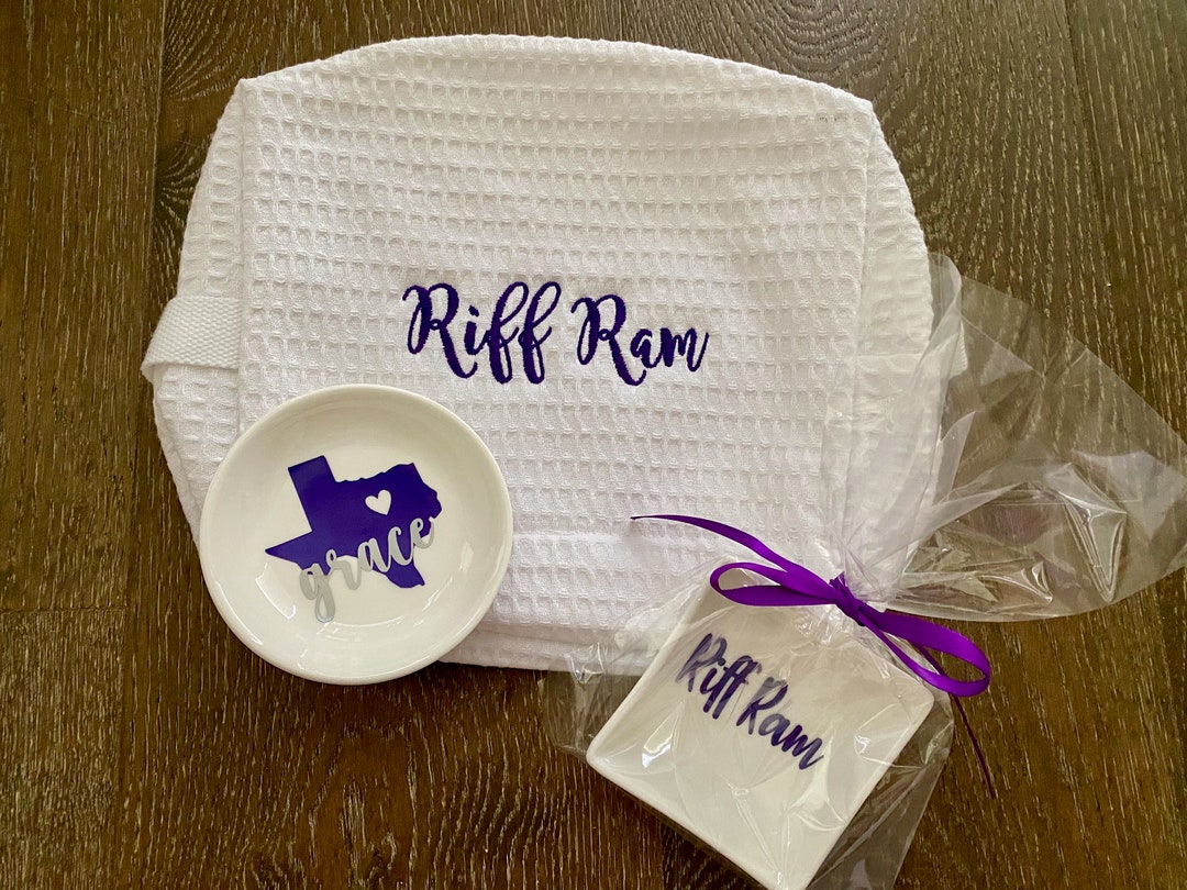 TCU Horned Frogs, Riff Ram Graduation Gift Jewelry Dish SET Ring Dish ...