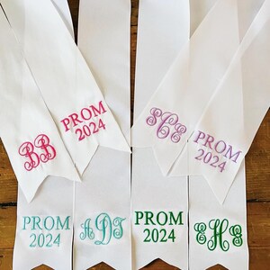 Preppy Monogrammed Homecoming or Prom Bouquet Ribbon Personalized ...