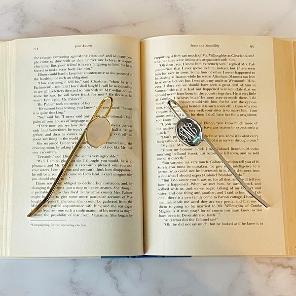 Monogrammed Bookmark - Etsy