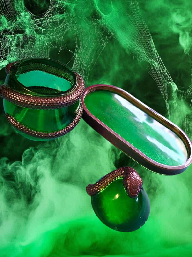 Handmade Epoxy Snake Jar | Fantasy Altar Decor | Gothic Sculpture ...