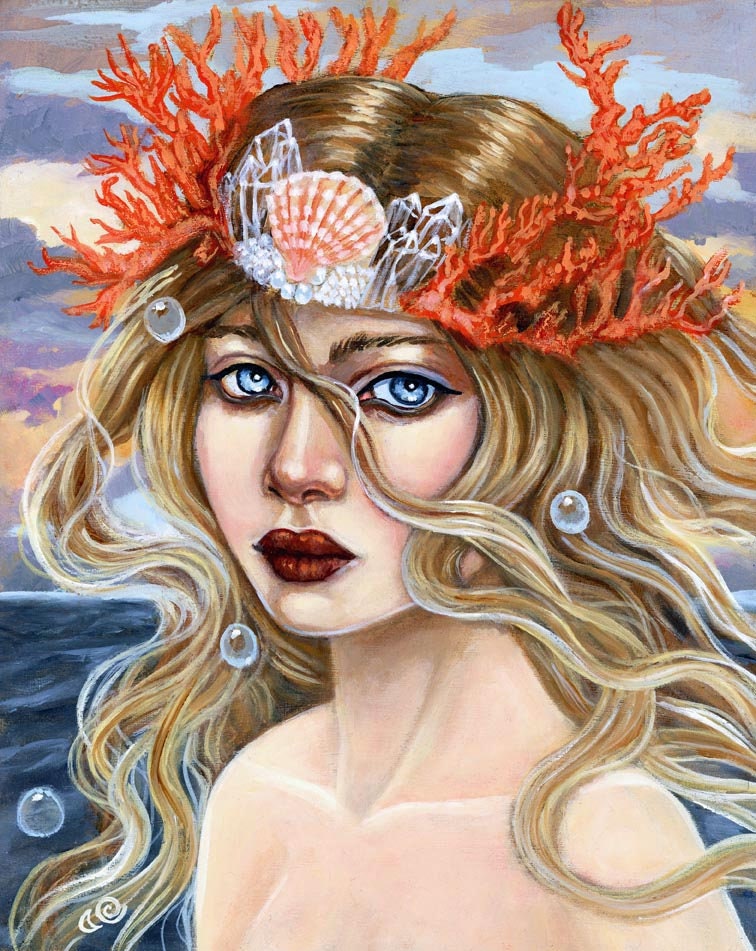 Domnu Celtic Cornwall Goddess Mermaid Ocean Fine Art Print by - Etsy