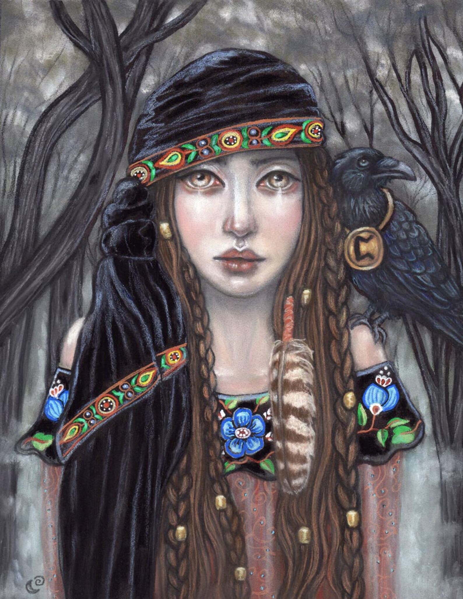 Pertho Rune Gypsy Shapeshifter Crow Fine Art Print - Etsy