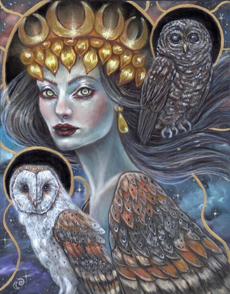 Ereshkigal Babylon Underworld Pagan Goddess Fine Art Print - Etsy