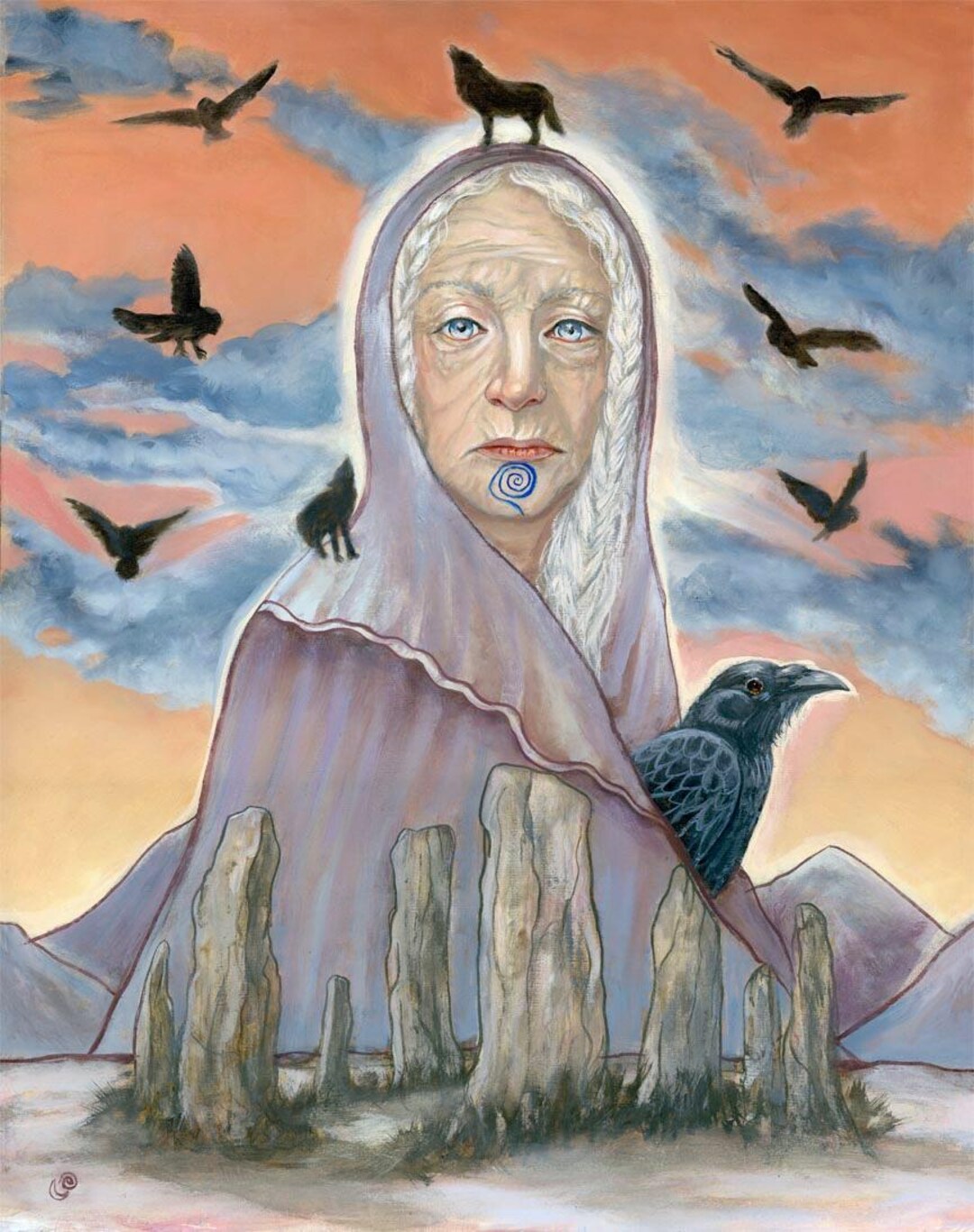 Cailleach Scottish Crone Goddess Fine Art Print by Tammy Wampler - Etsy
