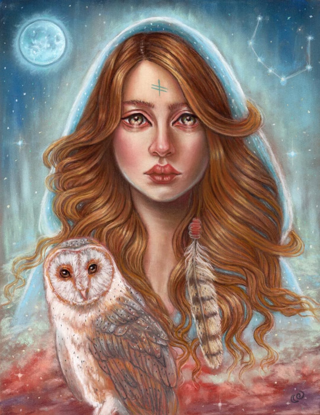 Impresión de bellas artes de la diosa Arianrhod de Tammy Wampler - Etsy ...