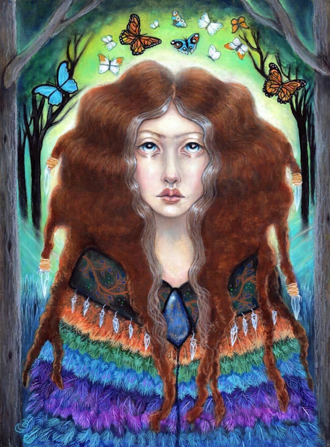 Woods Witch Wise Woman Forest Pagan Fine Art Print by Tammy Wampler - Etsy