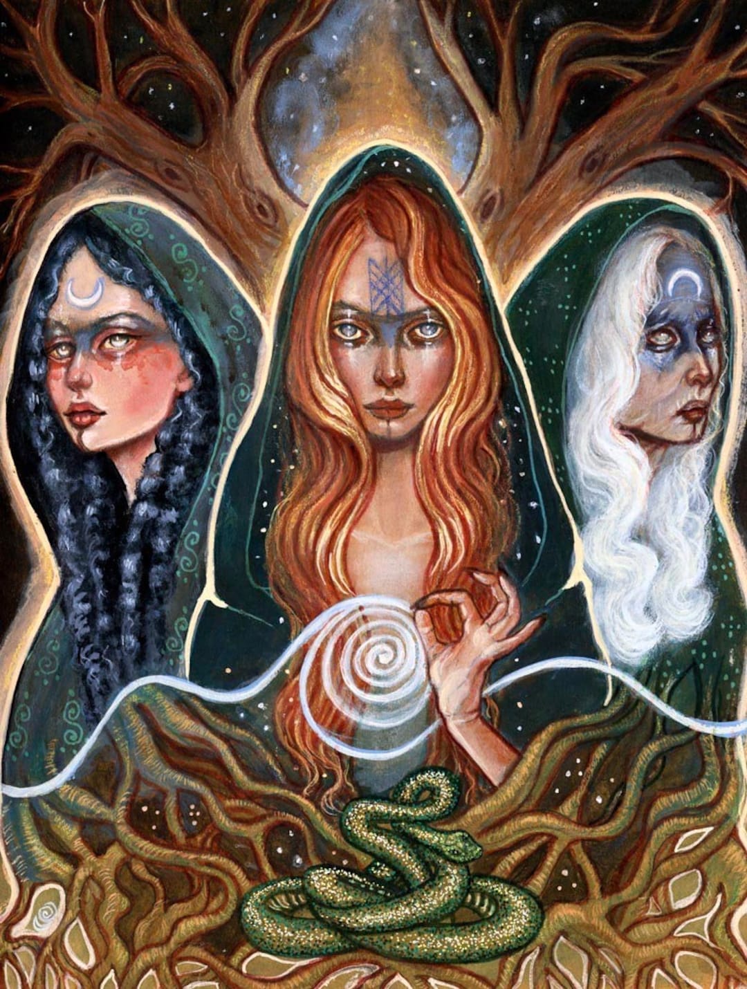 The Norns Viking Norse Myth Fine Art Print by Tammy Wampler - Etsy