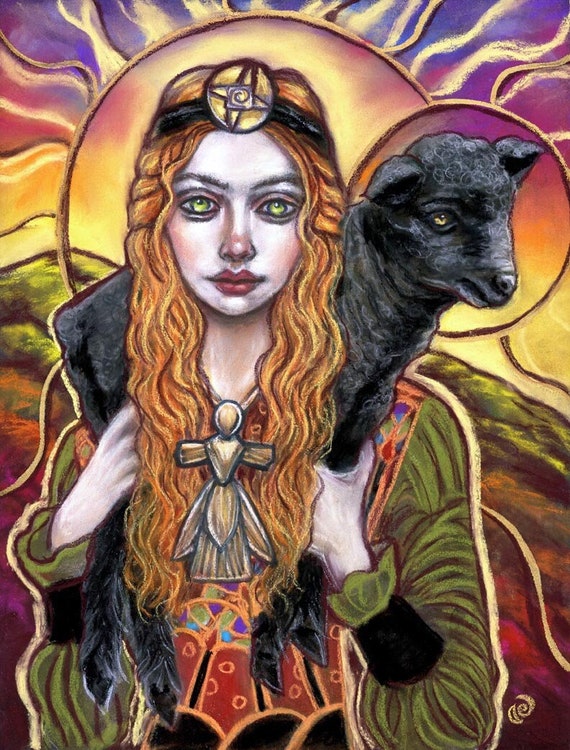 Brigid Celtic Goddess Fine Art Print by Tammy Wampler - Etsy