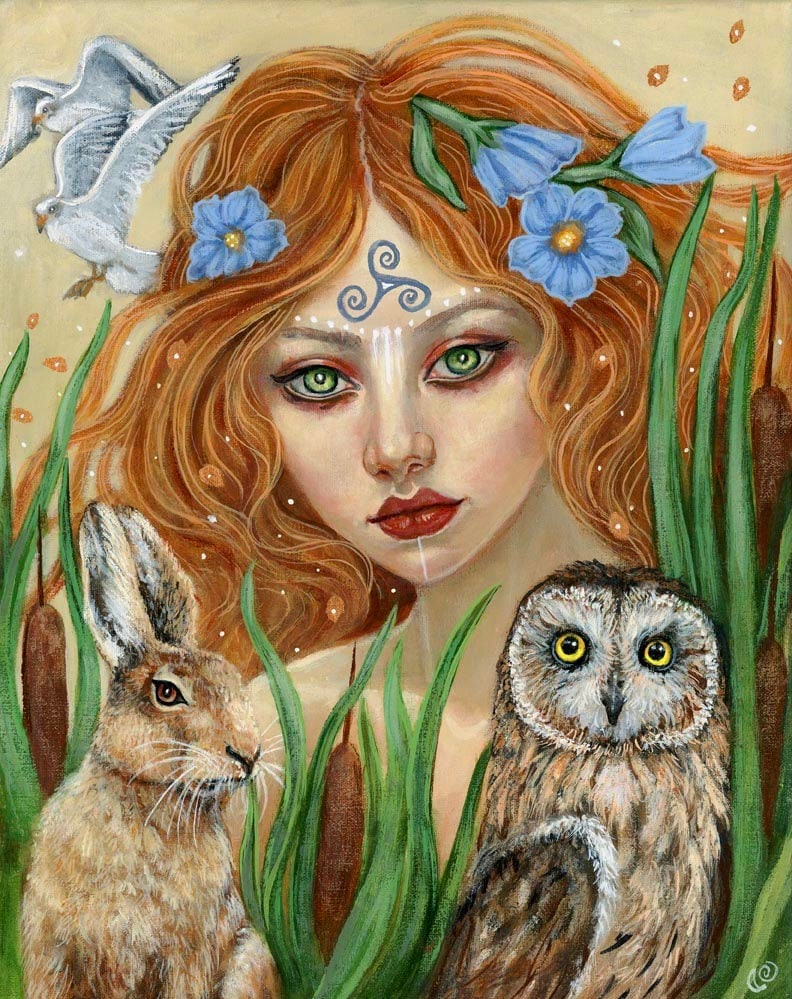 Danu Irish Celtic Mother Earth Goddess Fine Art Print by Tammy Wampler ...