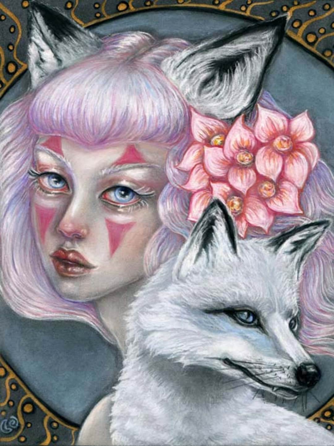 Kitsune Japanese Mythology Fox Pagan 8x10 Fine Art Print - Etsy