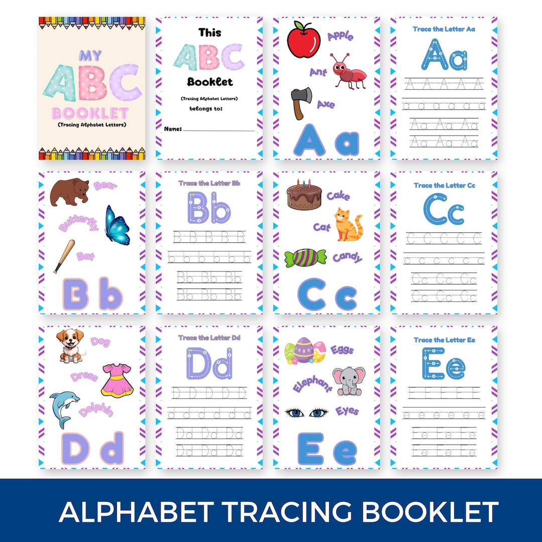 Alphabet Tracing Booklet, Letter Tracing, Alphabet Tracing Printables ...