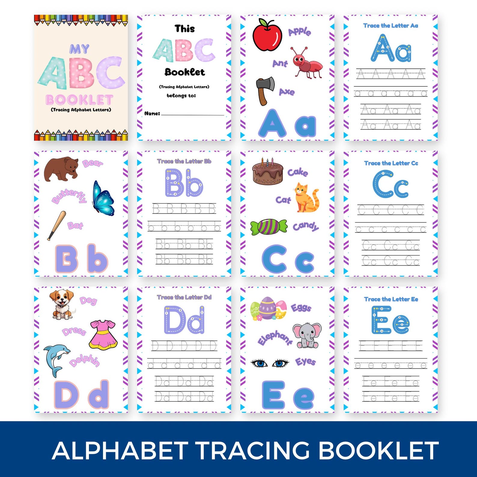 Alphabet Tracing Booklet, Letter Tracing, Alphabet Tracing Printables ...