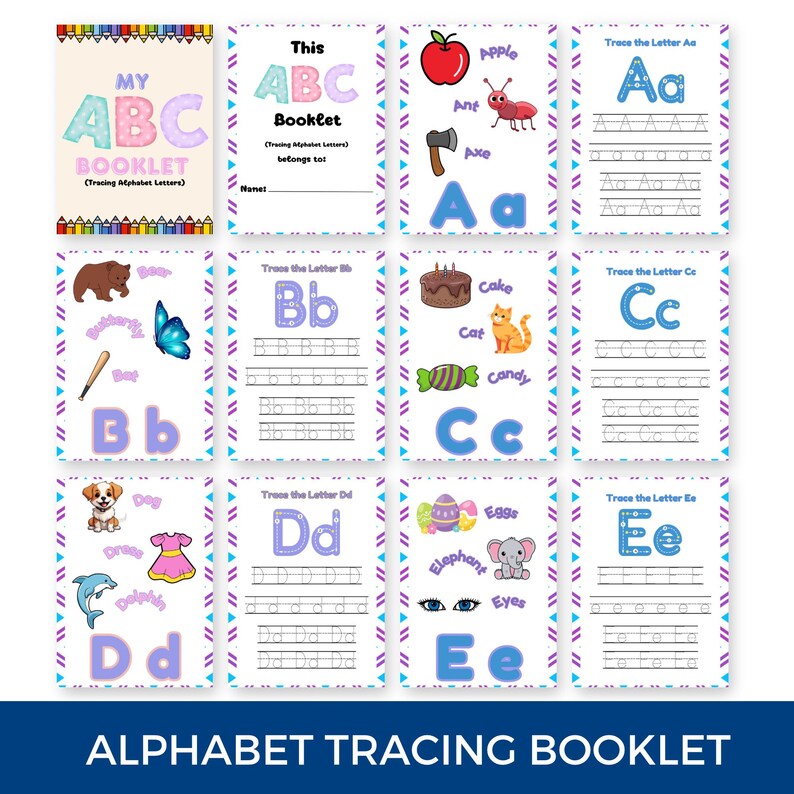 Alphabet Tracing Booklet, Letter Tracing, Alphabet Tracing Printables ...