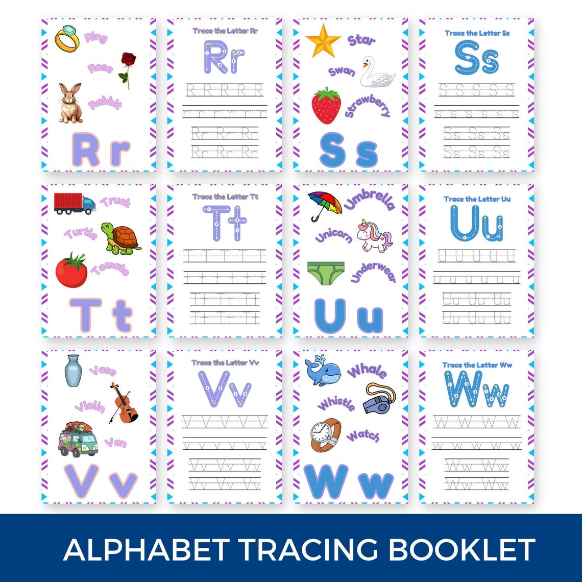 Alphabet Tracing Booklet, Letter Tracing, Alphabet Tracing Printables ...