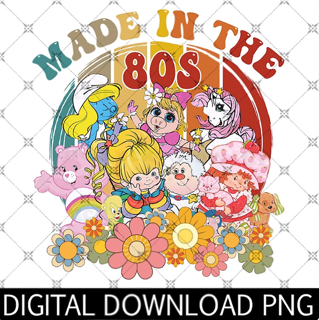 Cartoon Friends Nostalgia Png, Friends 80's Cartoon Characters Rainbow ...