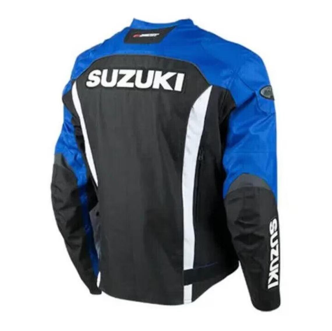 Men's Suzuki Motorbike Racing Motorcycle Racing Gear Genuine Cowhide ...