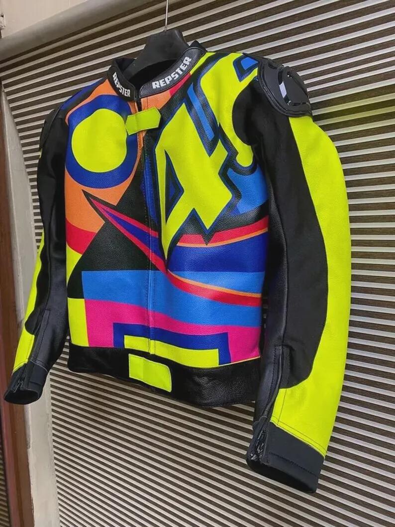 Men's VR46 Motorbike Racing THE DOCTOR Motorcycle Multicolor Riding ...