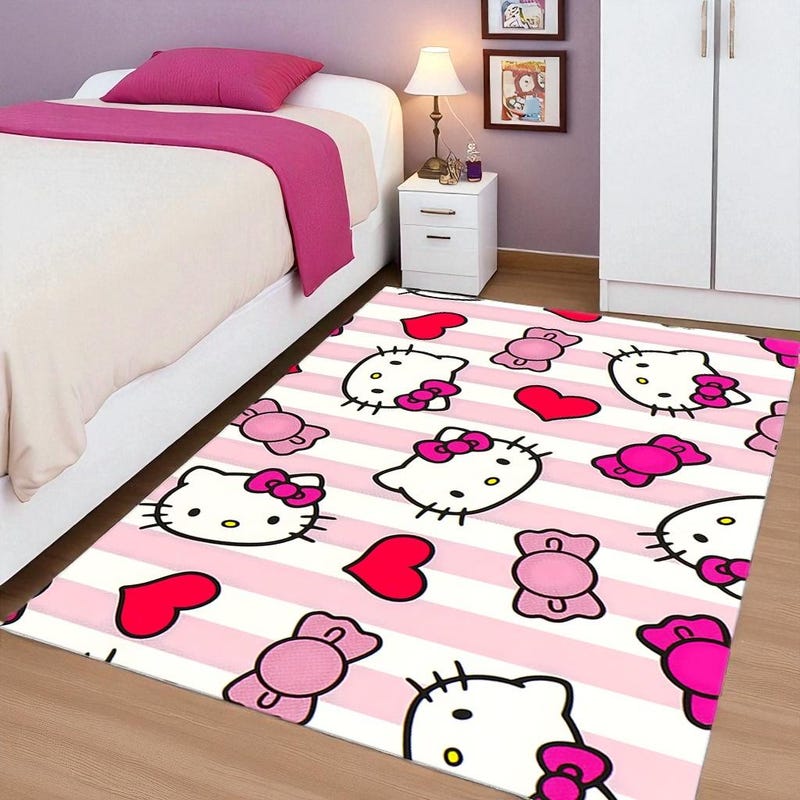 Hello Kittys Rug - Etsy