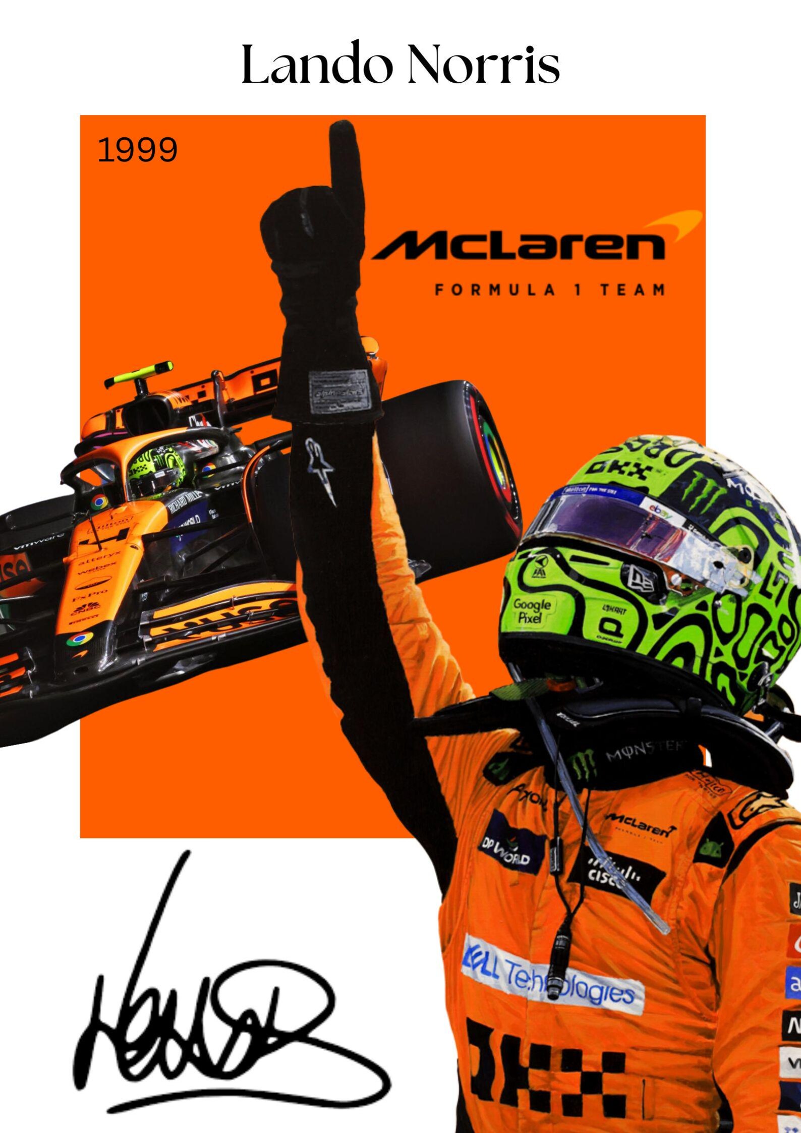 Lando Norris F1 Poster - Etsy