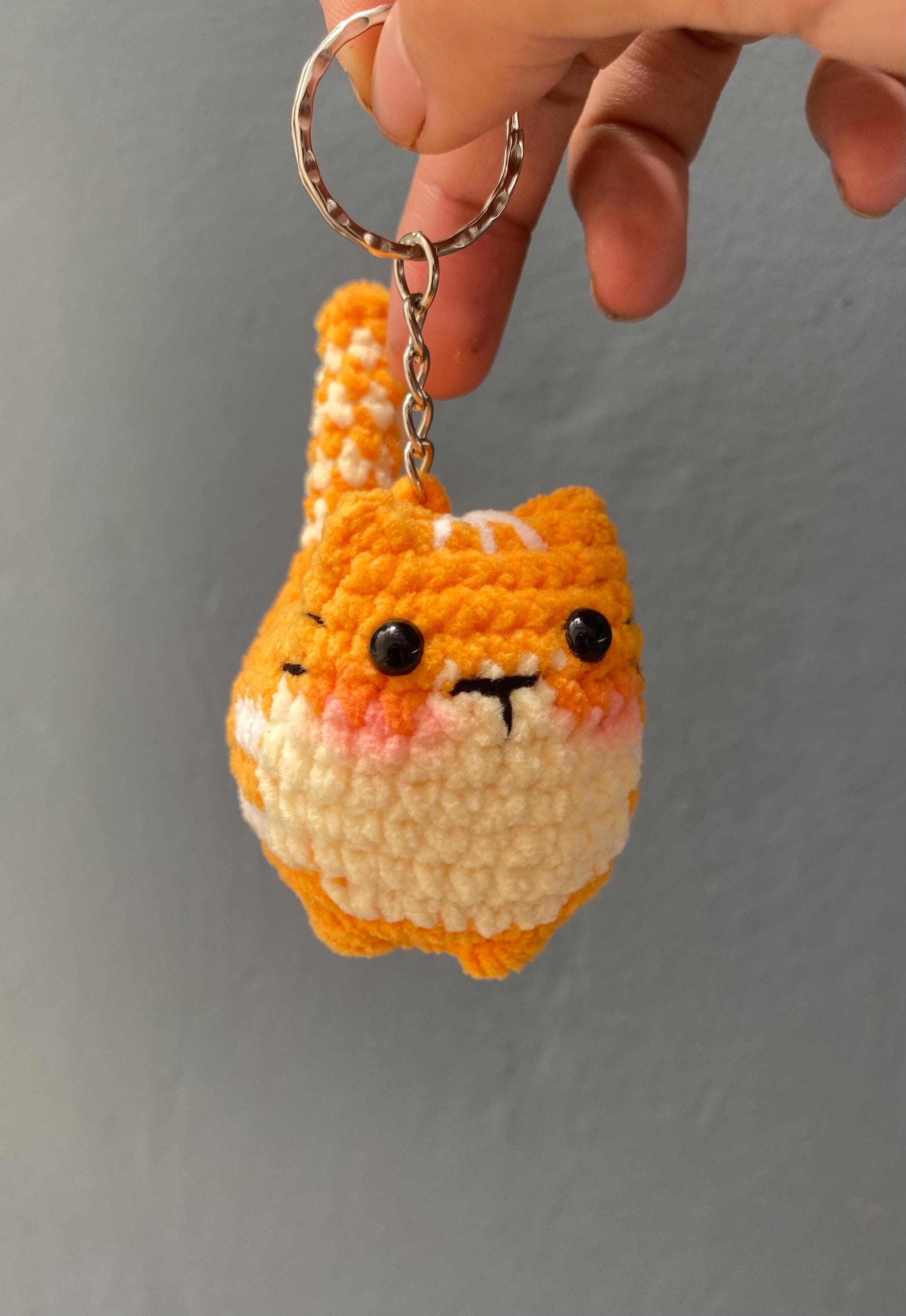 Crochet Cat Keychains | Handmade Crochet Velvet Keychains | Car ...