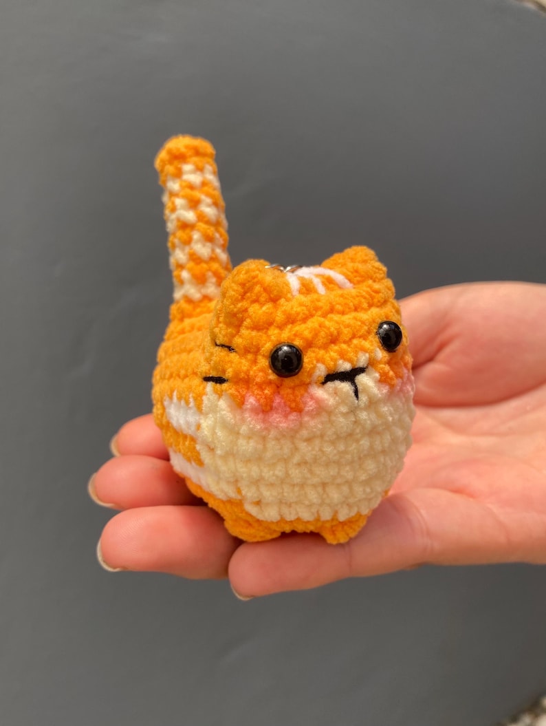 Crochet Cat Keychains | Handmade Crochet Velvet Keychains | Car ...