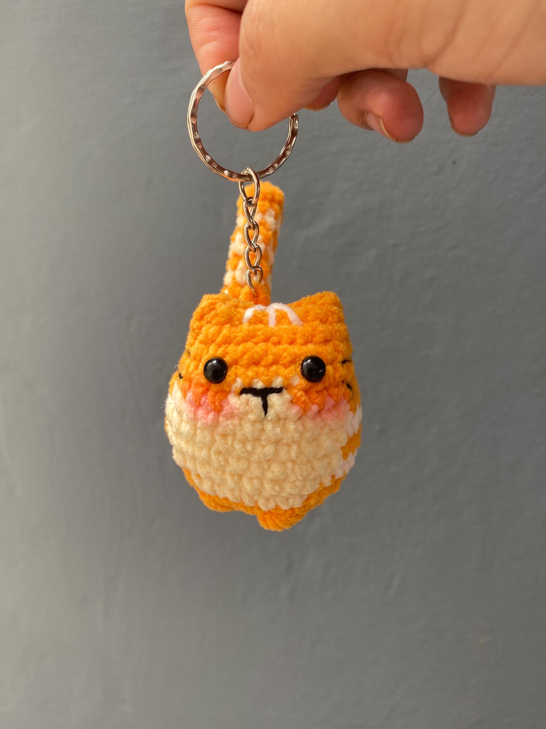 Crochet Cat Keychains | Handmade Crochet Velvet Keychains | Car ...