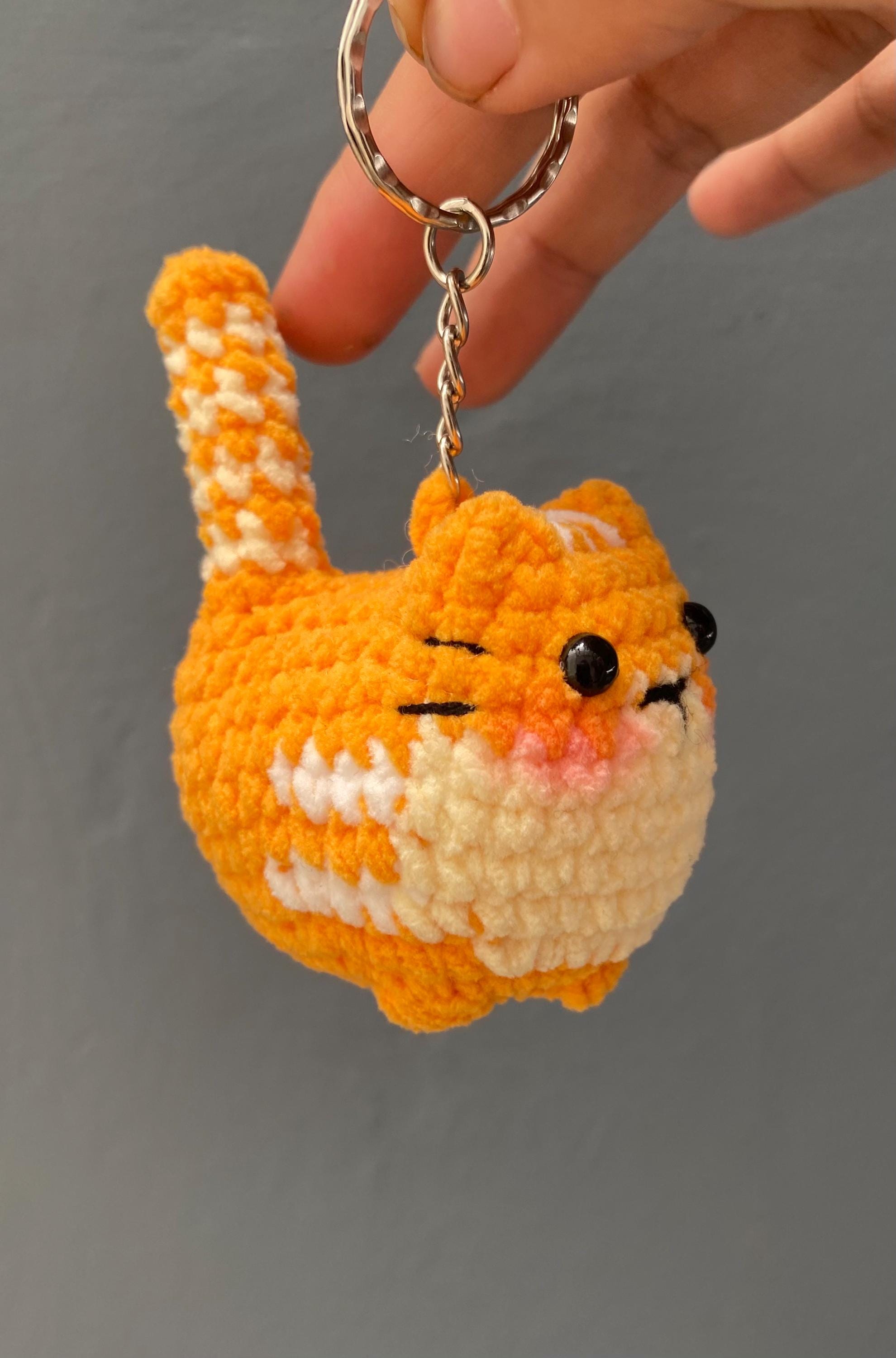 Crochet Cat Keychains | Handmade Crochet Velvet Keychains | Car ...