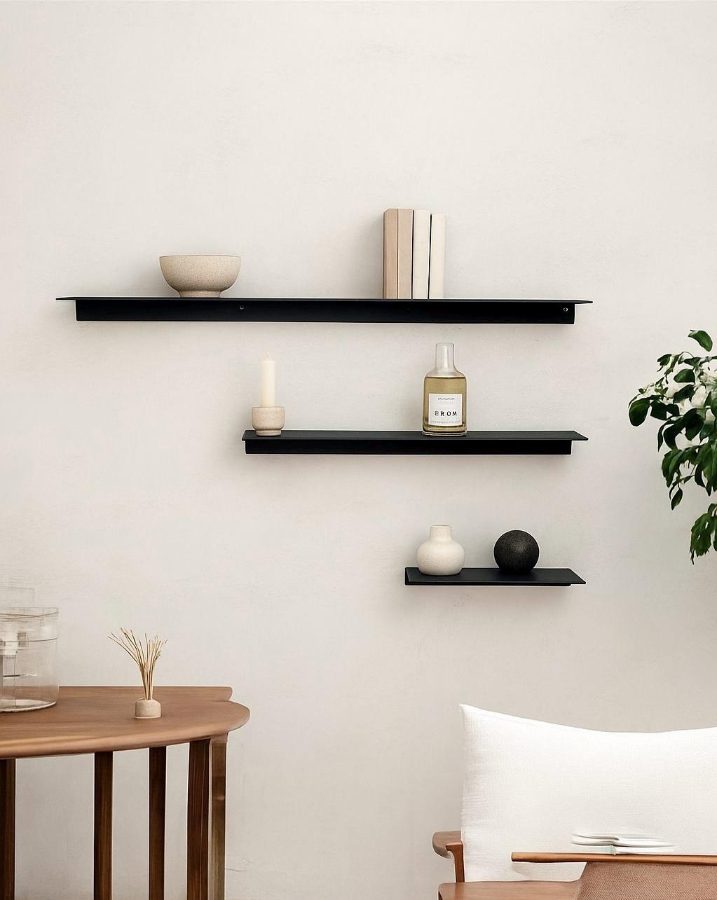 Metal Wall Shelf – Modern Floating Shelf for Kitchen, Bathroom or ...