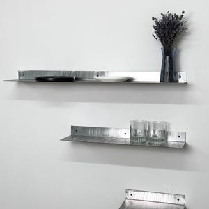 Metal Wall Shelf – Custom Size Floating Shelf – Industrial Metal Shelf ...