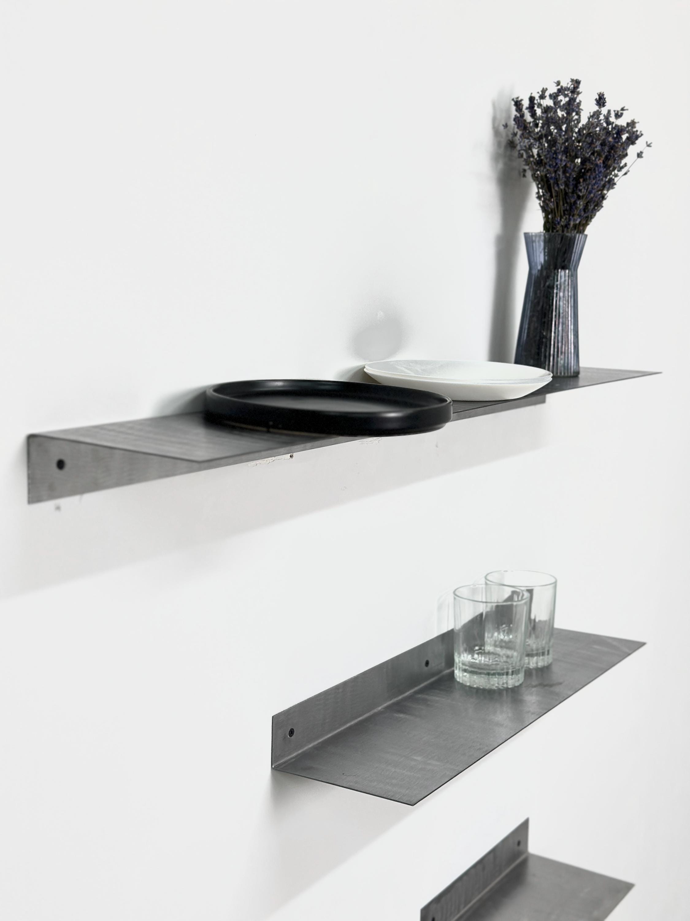 Metal Wall Shelf – Custom Size Floating Shelf – Industrial Metal Shelf ...
