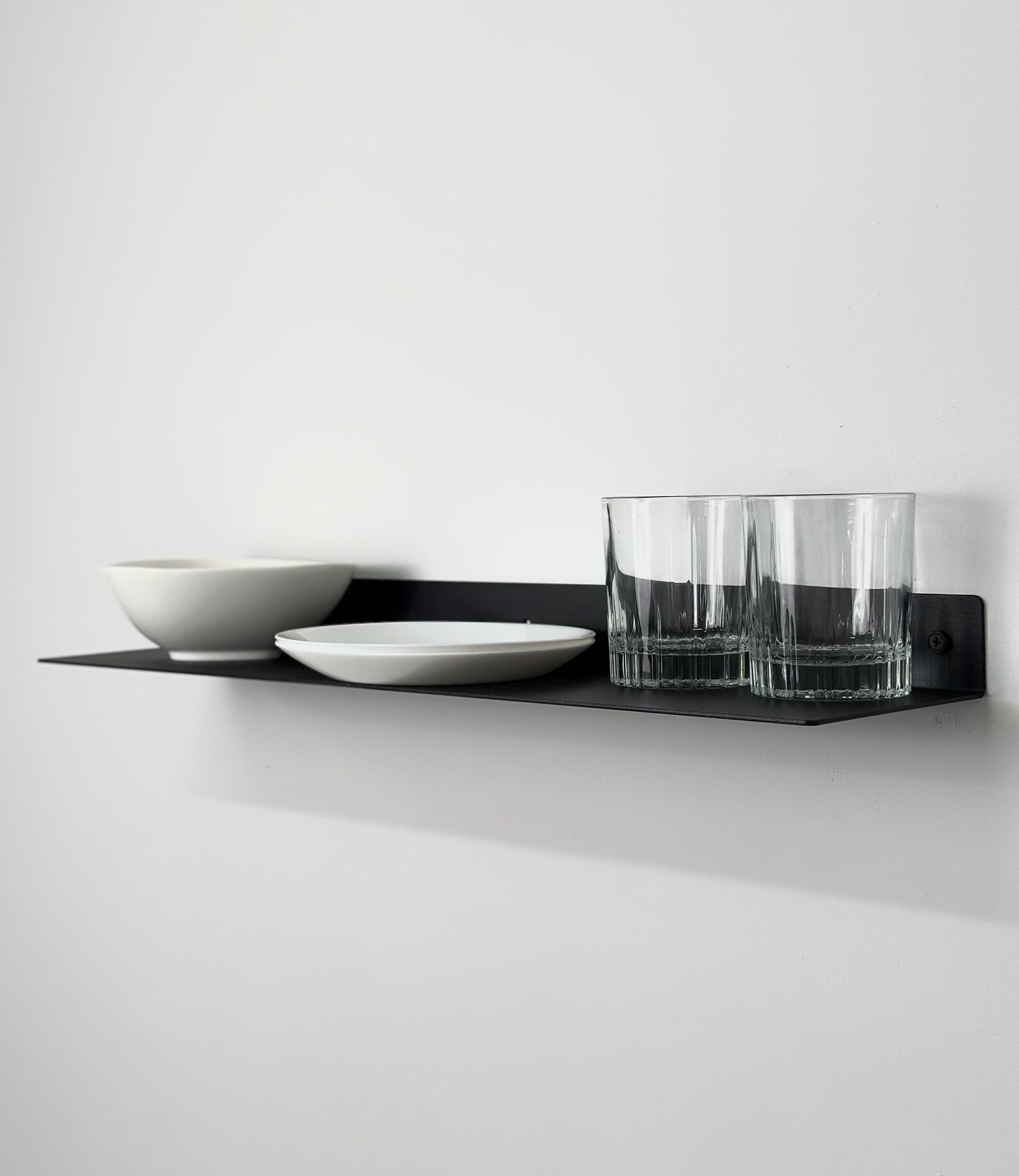 Industrial Metal Shelf, Floating Wall Shelves, Modern Minimalist ...