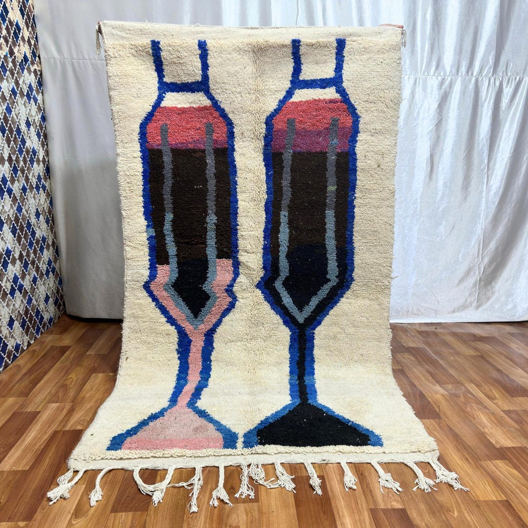 Handmade Rug , Abstract Moroccan Rug,tribal Hallway Rug, Moroccan ...