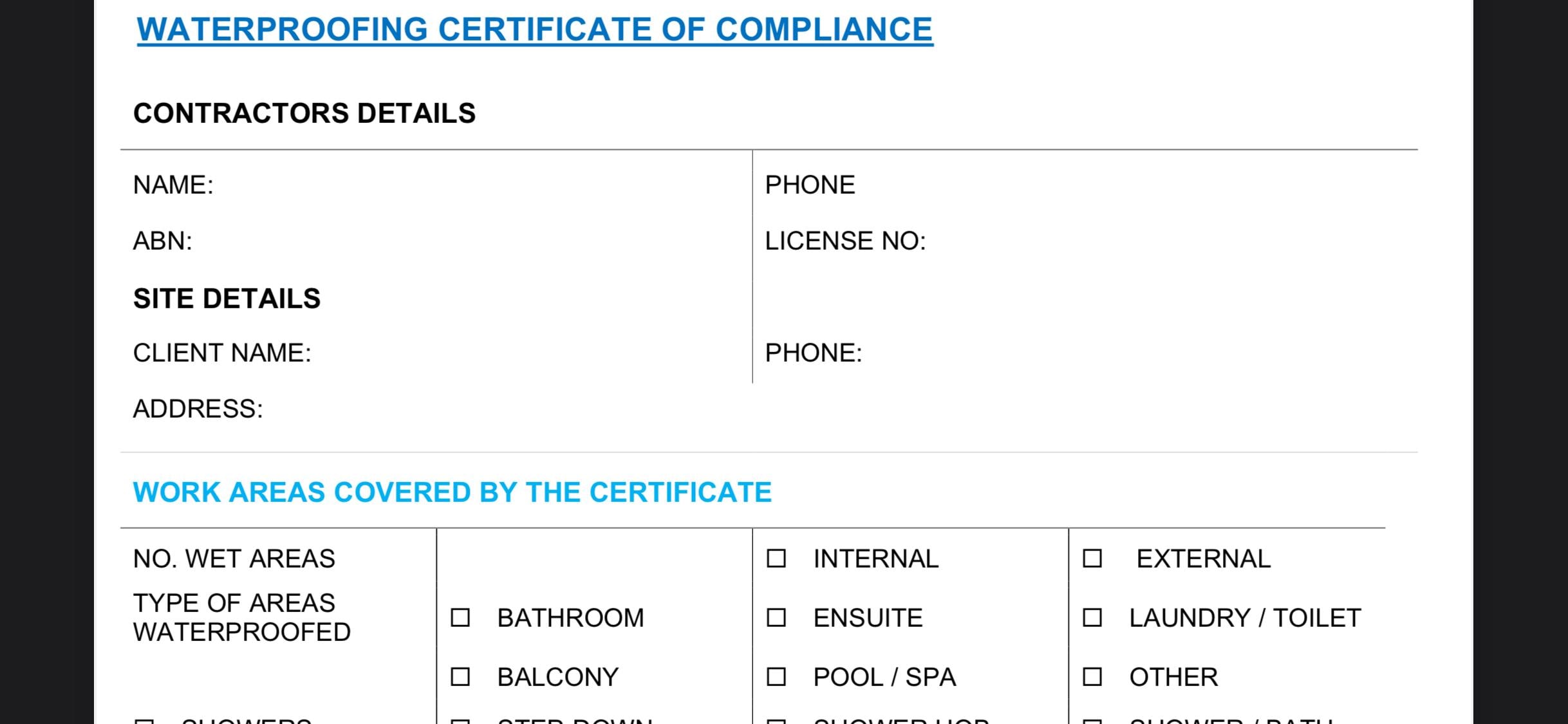 Waterproofing Certificate Template | Download Your Editable Word ...