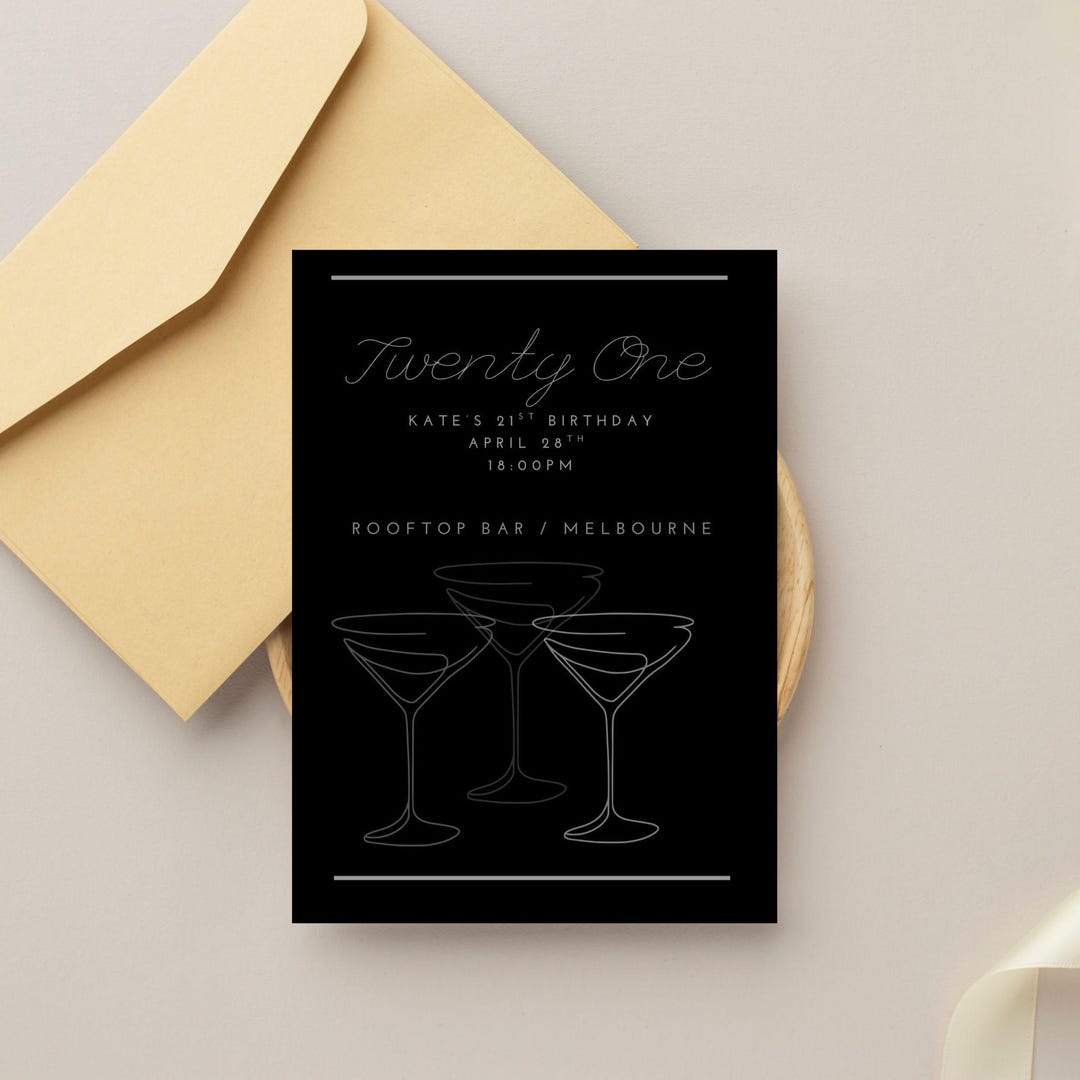 Classic Birthday Invitation Template - Etsy