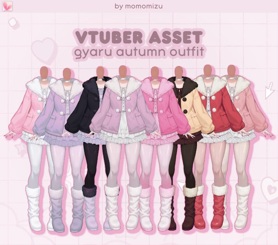 Gyaru Autumn Vtuber Outfit – Rigged Customizable Body Asset - Etsy