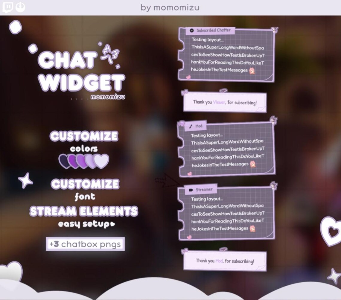 3 Free Chatboxes) Paper Theme Chat Widget | Kawaii Note Chat Overlay ...