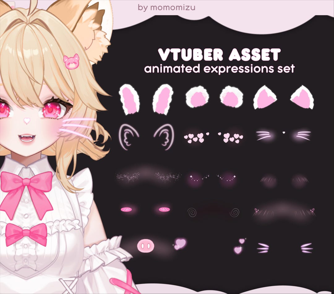 21 Animated Blush Expression Set for Vtube Studio | Physics Rigged ...