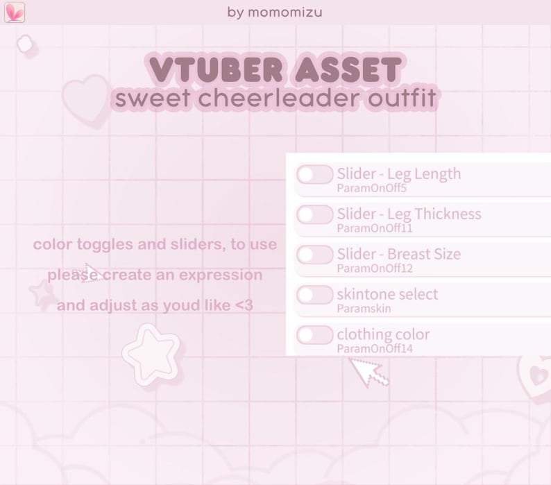 Doll Vtuber Outfit Customizeable Body Asset - Rigged Full Body Vtuber ...