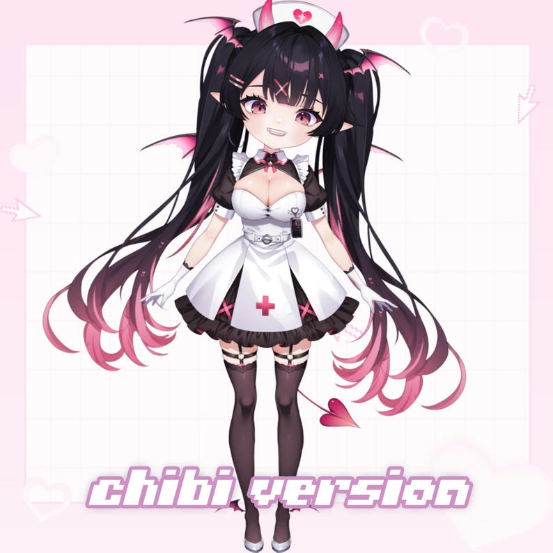 Free-ish for a Limited Time!vena the Succubus Nurse Vtuber Model | Full Body & Customizable ...