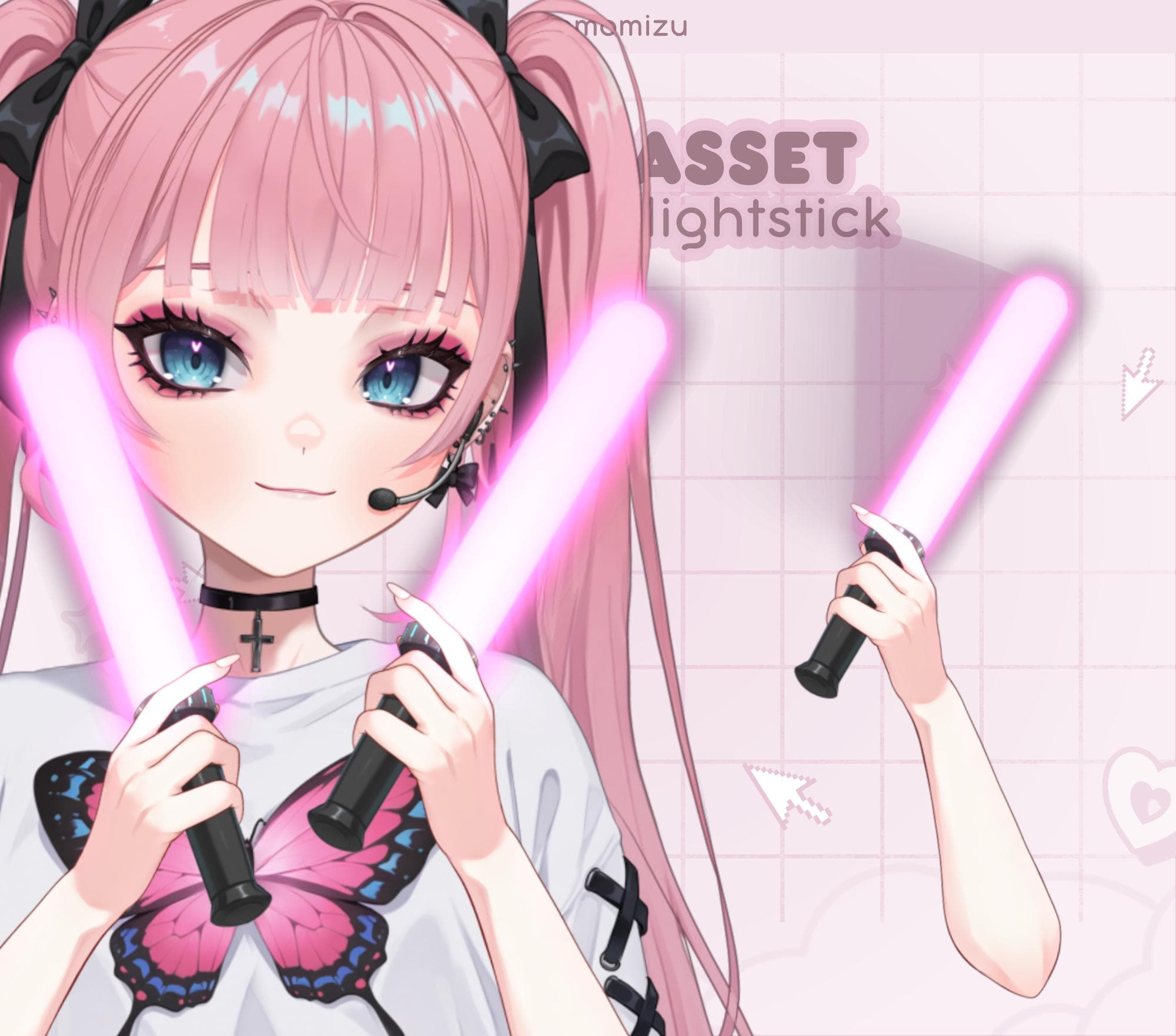 Rigged Hand Holding Lightstick – 5 Skintones – Customizable Asset for ...