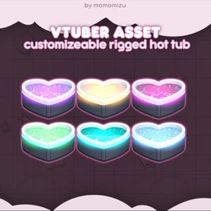 Customizable Heart Hot Tub – Fully Rigged Vtuber Asset | Live2d Item ...