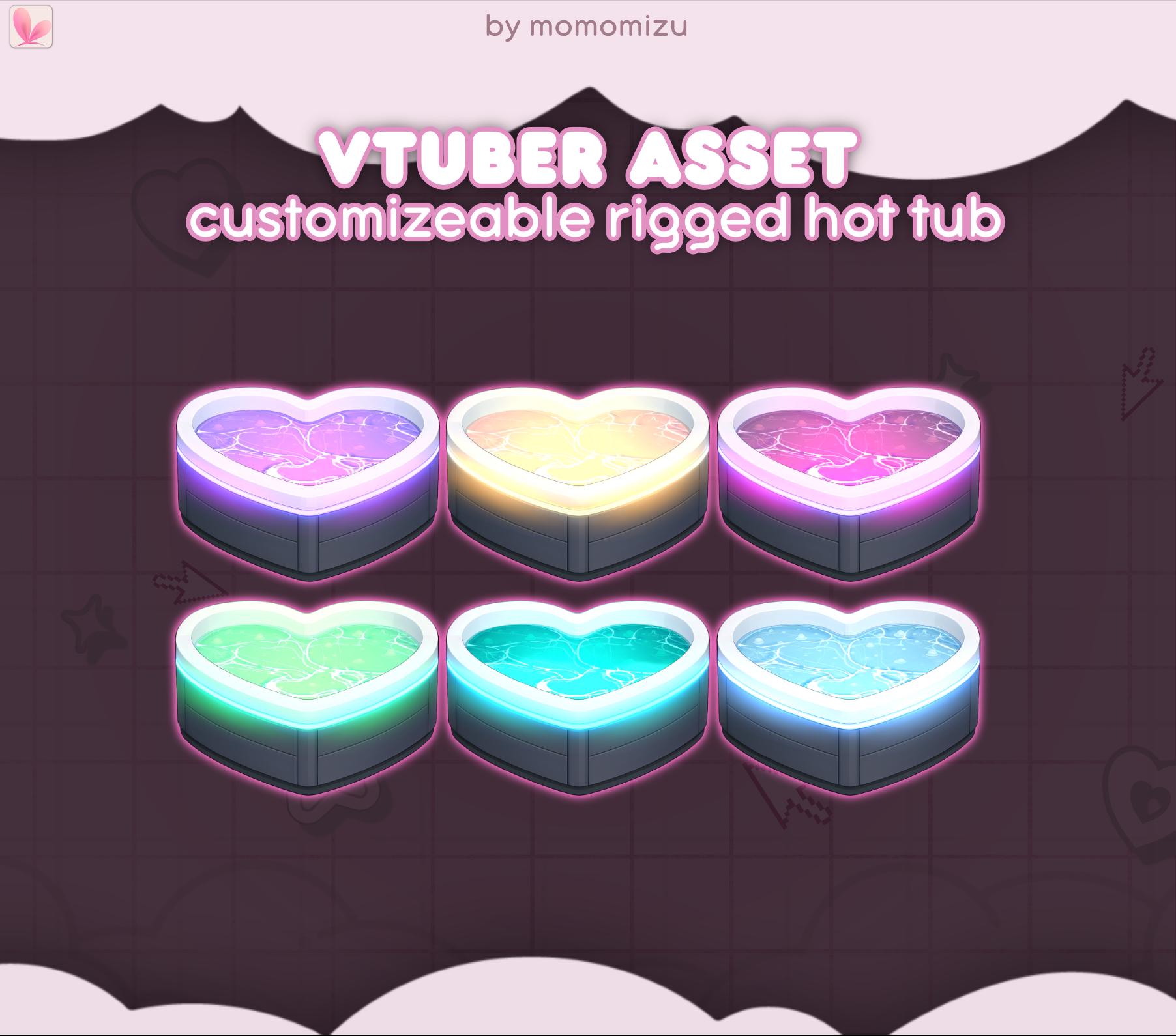 Customizable Heart Hot Tub – Fully Rigged Vtuber Asset | Live2d Item ...