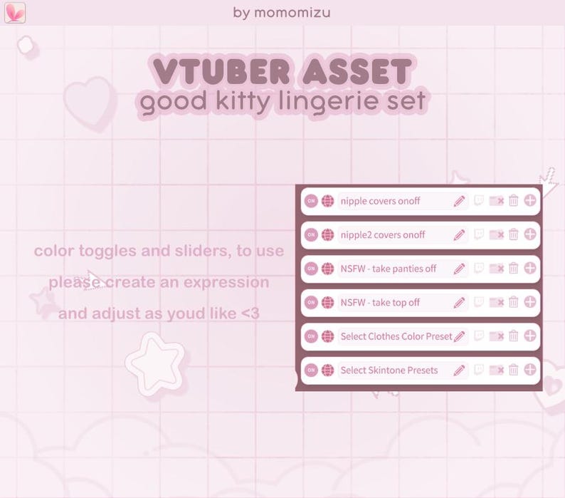 NSFW Good Kitty Body Asset - Rigged Full Body Vtuber Asset ...