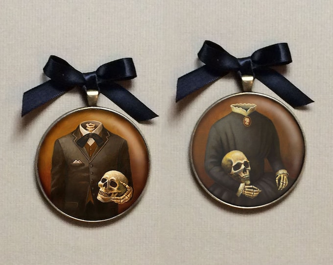 Elegant Bones Top-hat Skeleton With Roses Stained Glass Style Ceramic ...