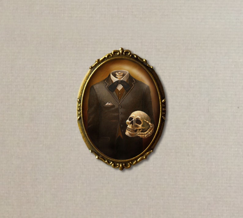 Headless Skeleton Brooch Halloween Skull Pin Skeleton Pin - Etsy